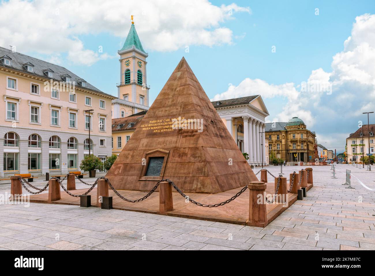 Karlsruhe Pyramid, city founder Karl's grave, monument located on ...