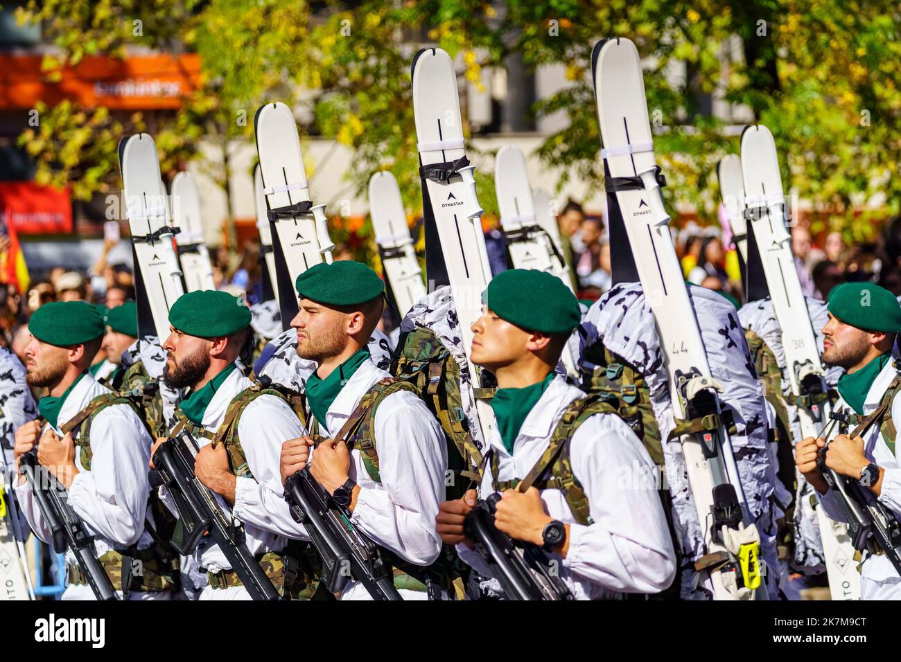 Madrid, Spain, October 12, 2022: parade of the special mountain corps ...