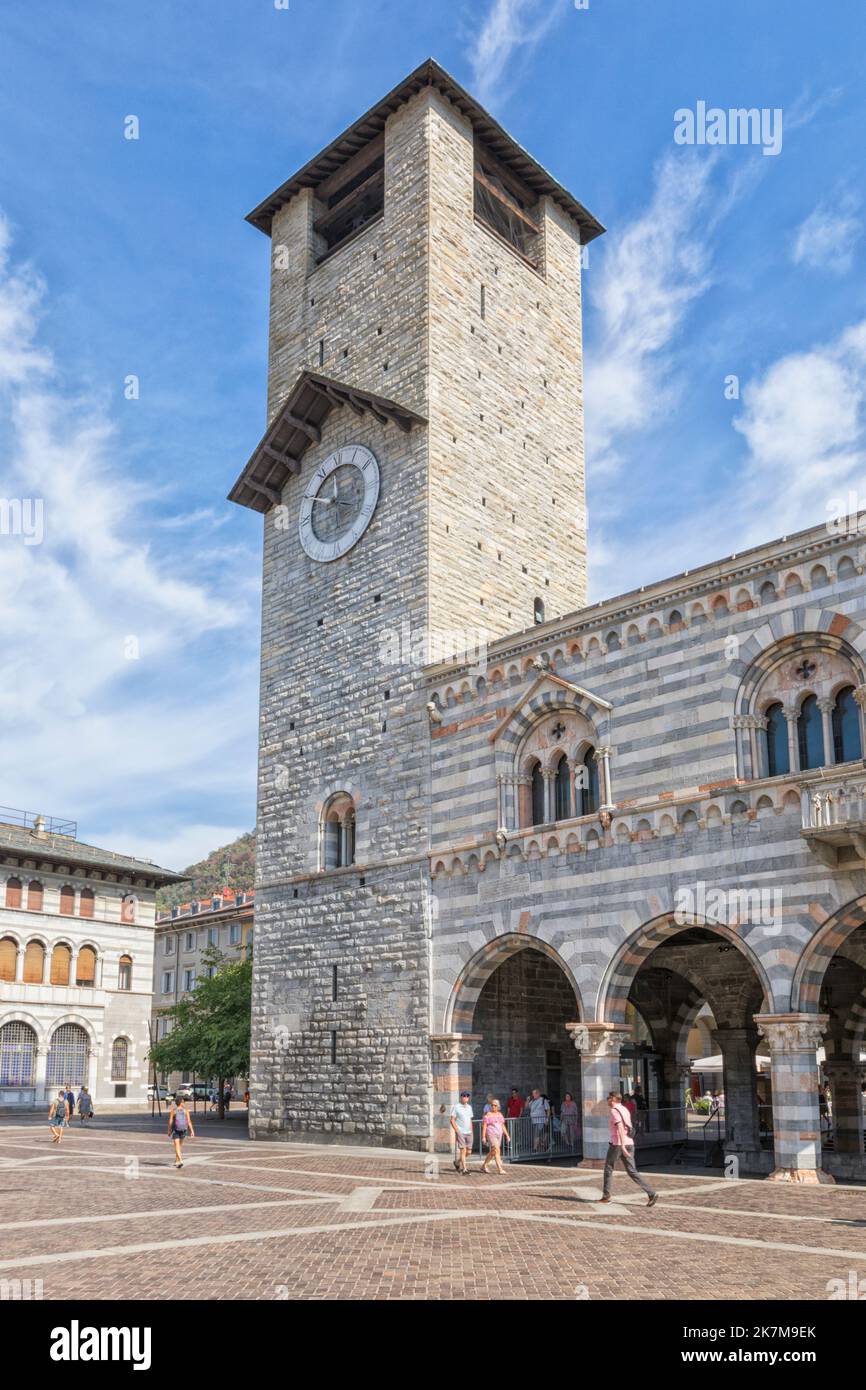 Bell tower of Como Cathedral. Duomo di Como or Cattedrale di Santa ...