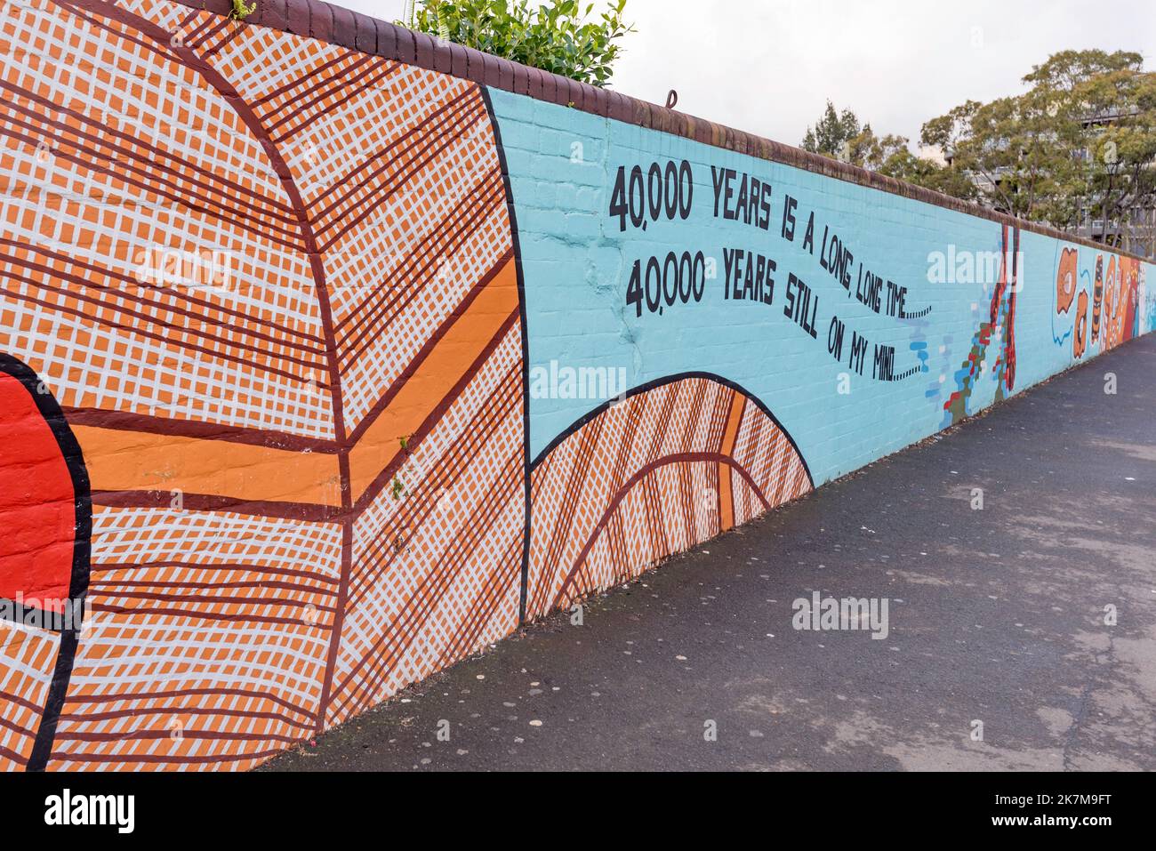 The 40,000 Years Mural near Redfern railway station in Sydney ...