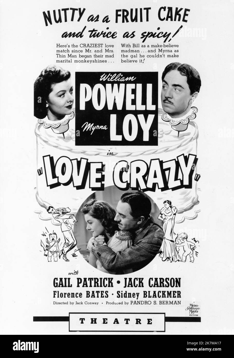 WILLIAM POWELL and MYRNA LOY in LOVE CRAZY 1941 director JACK CONWAY ...