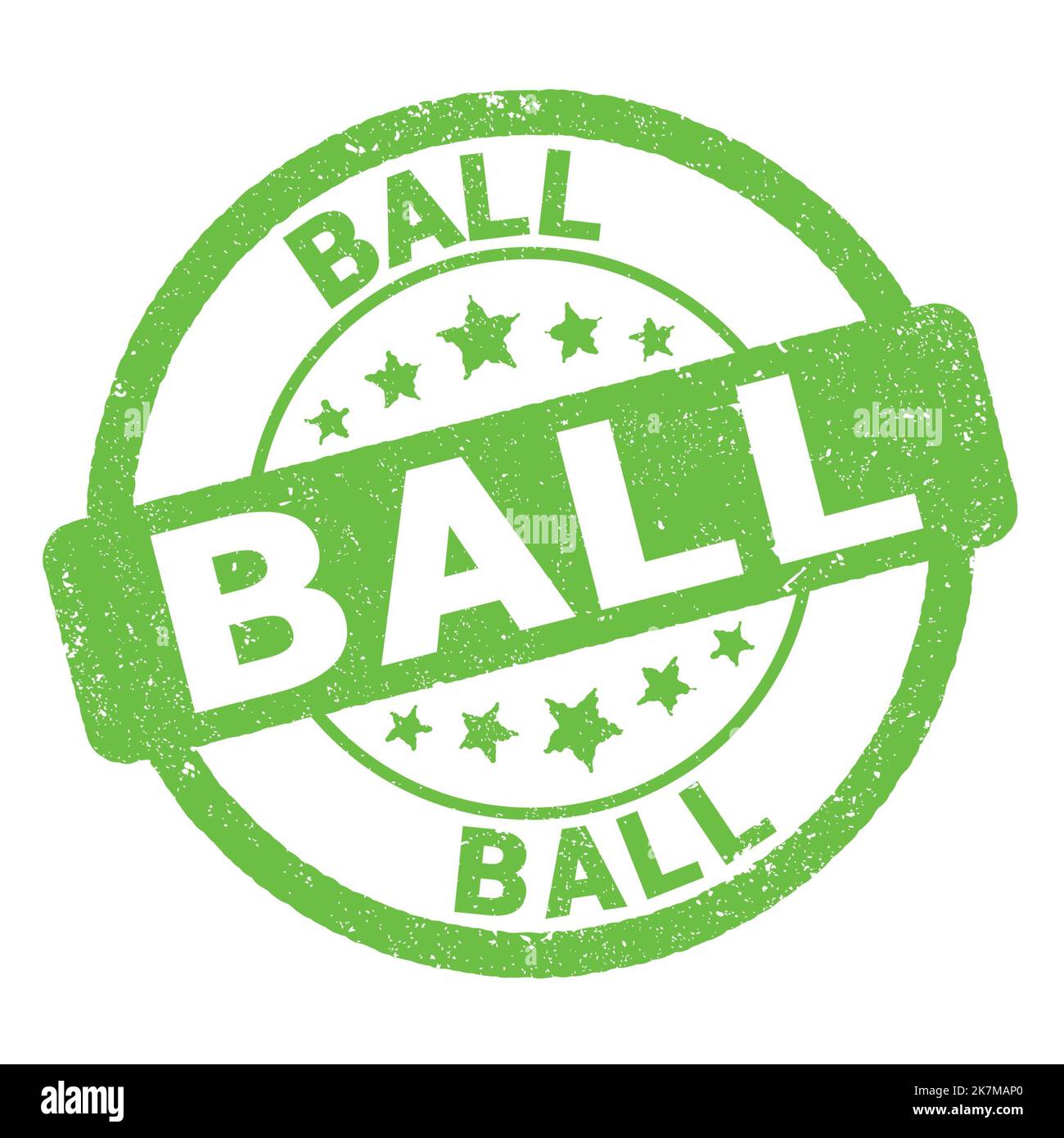 BALL text written on green grungy stamp sign Stock Photo - Alamy