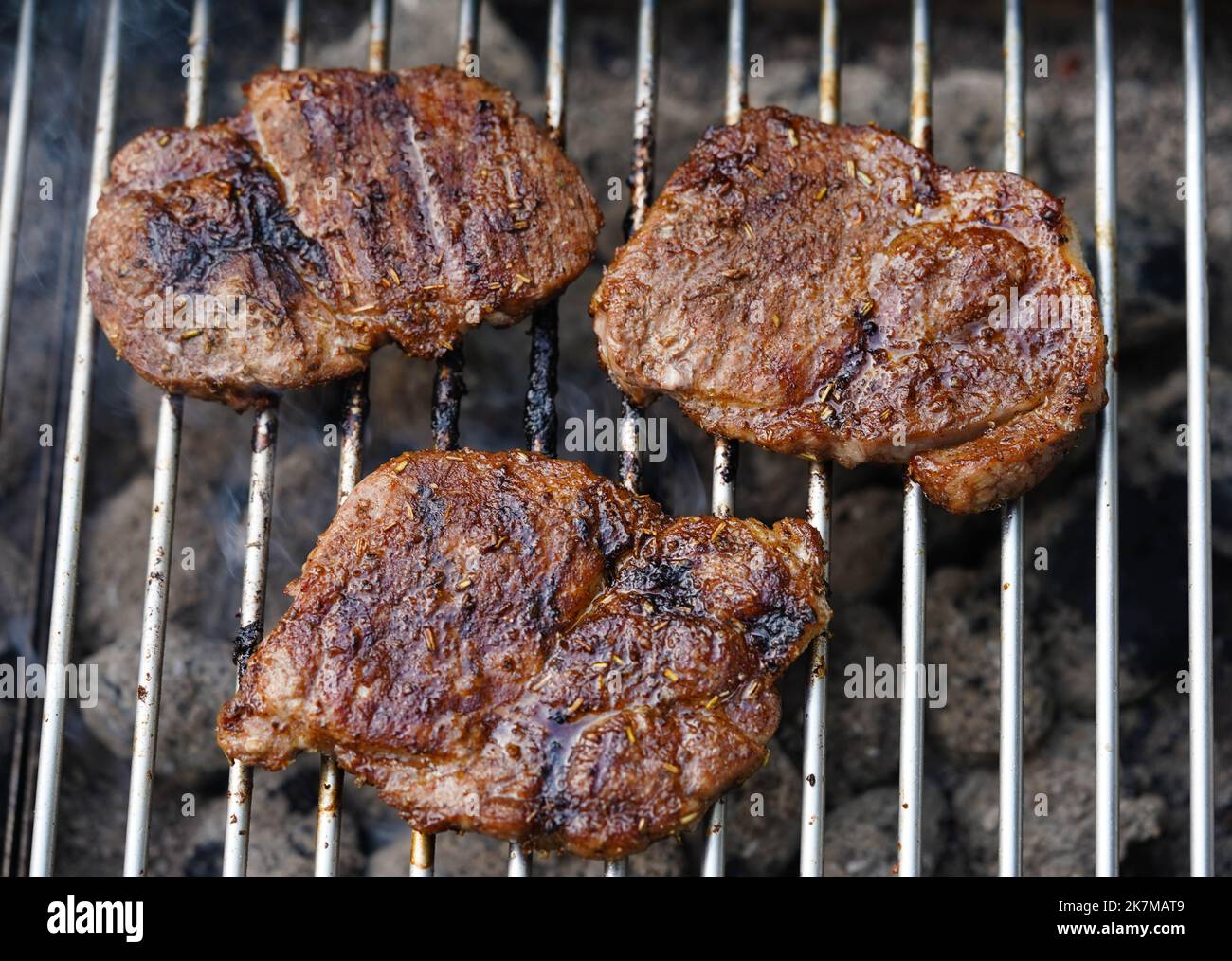 grilled meat from the charcoal grill Stock Photo - Alamy