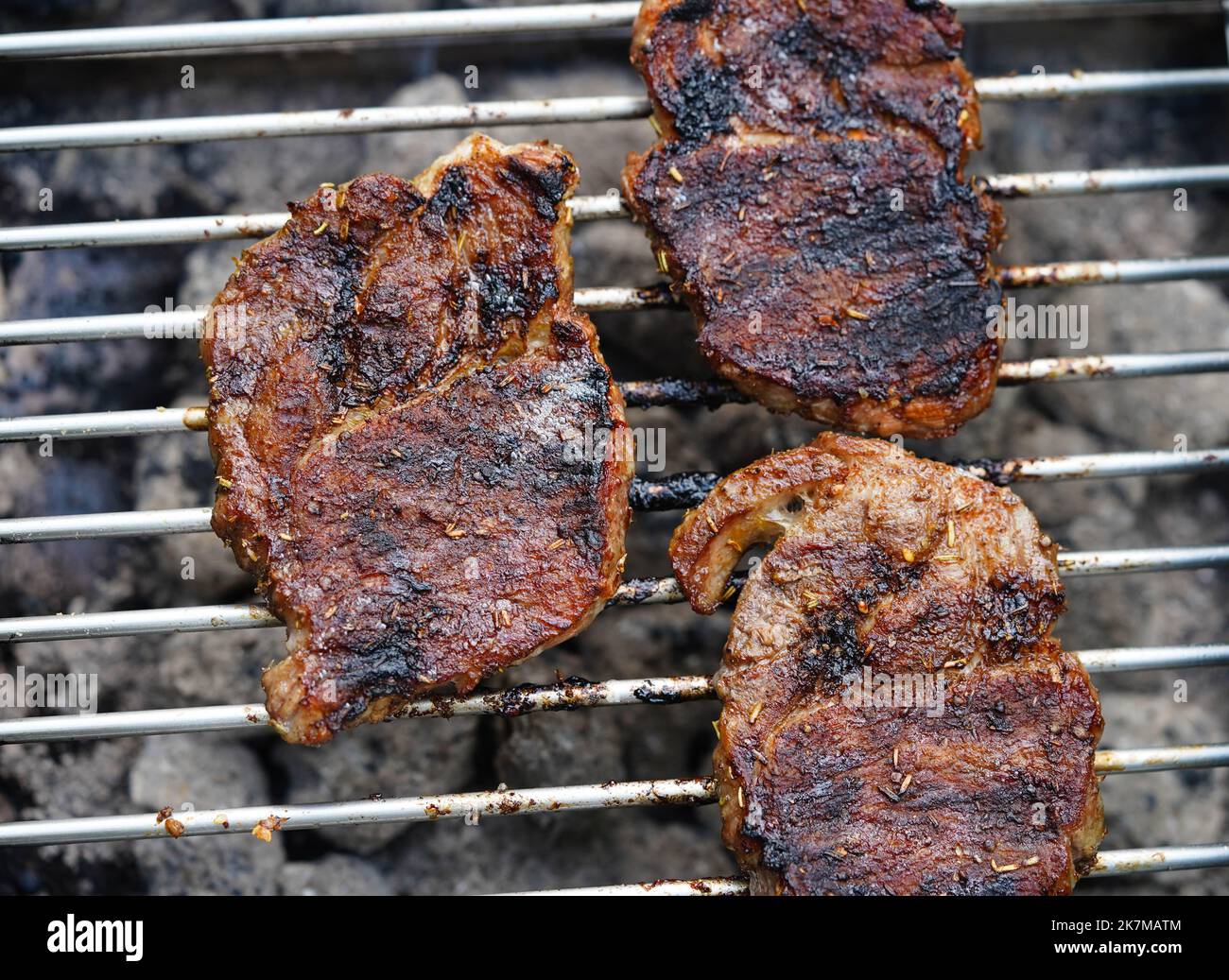 grilled meat from the charcoal grill Stock Photo - Alamy