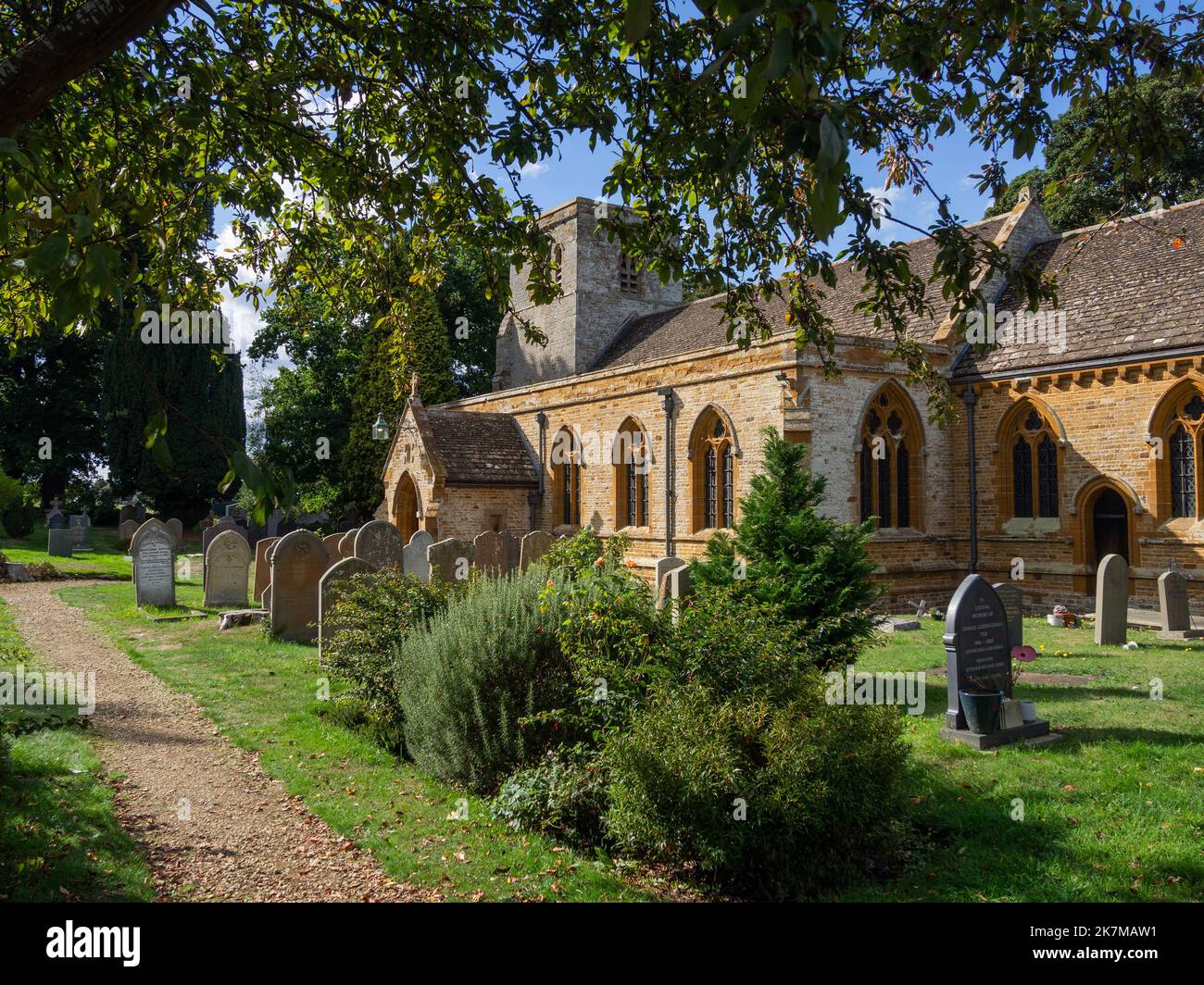 Church of All Saints in the village of Pitsford, Northamptonshire, UK ...