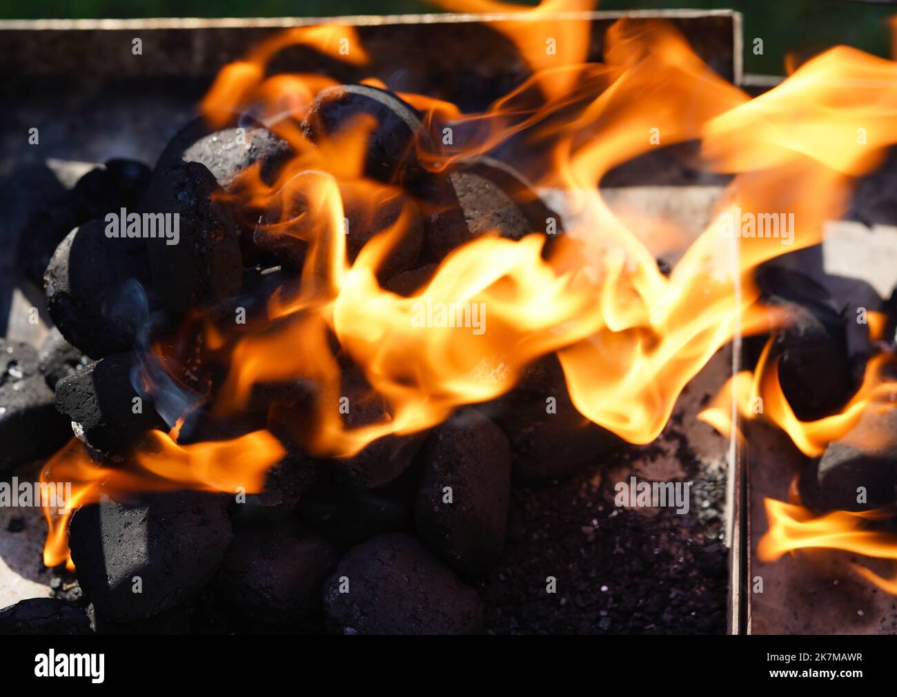 grilled meat from the charcoal grill Stock Photo - Alamy