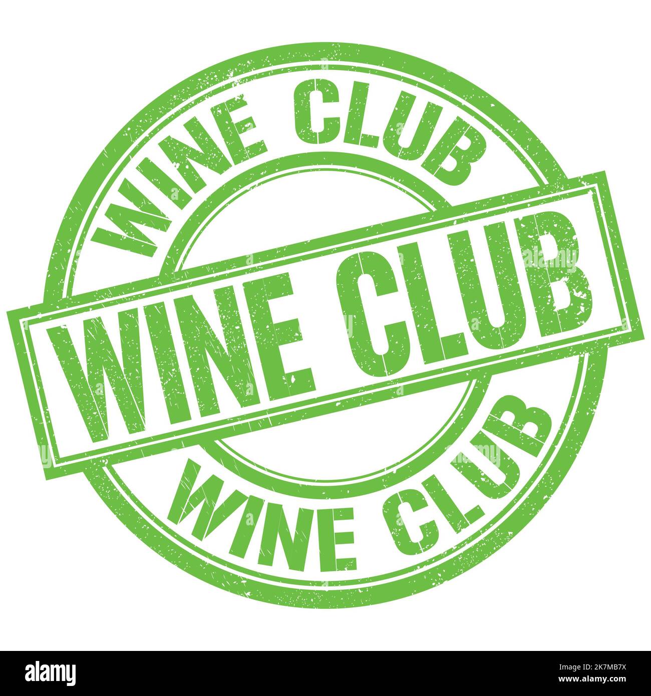 WINE CLUB text written word on green round stamp sign Stock Photo - Alamy