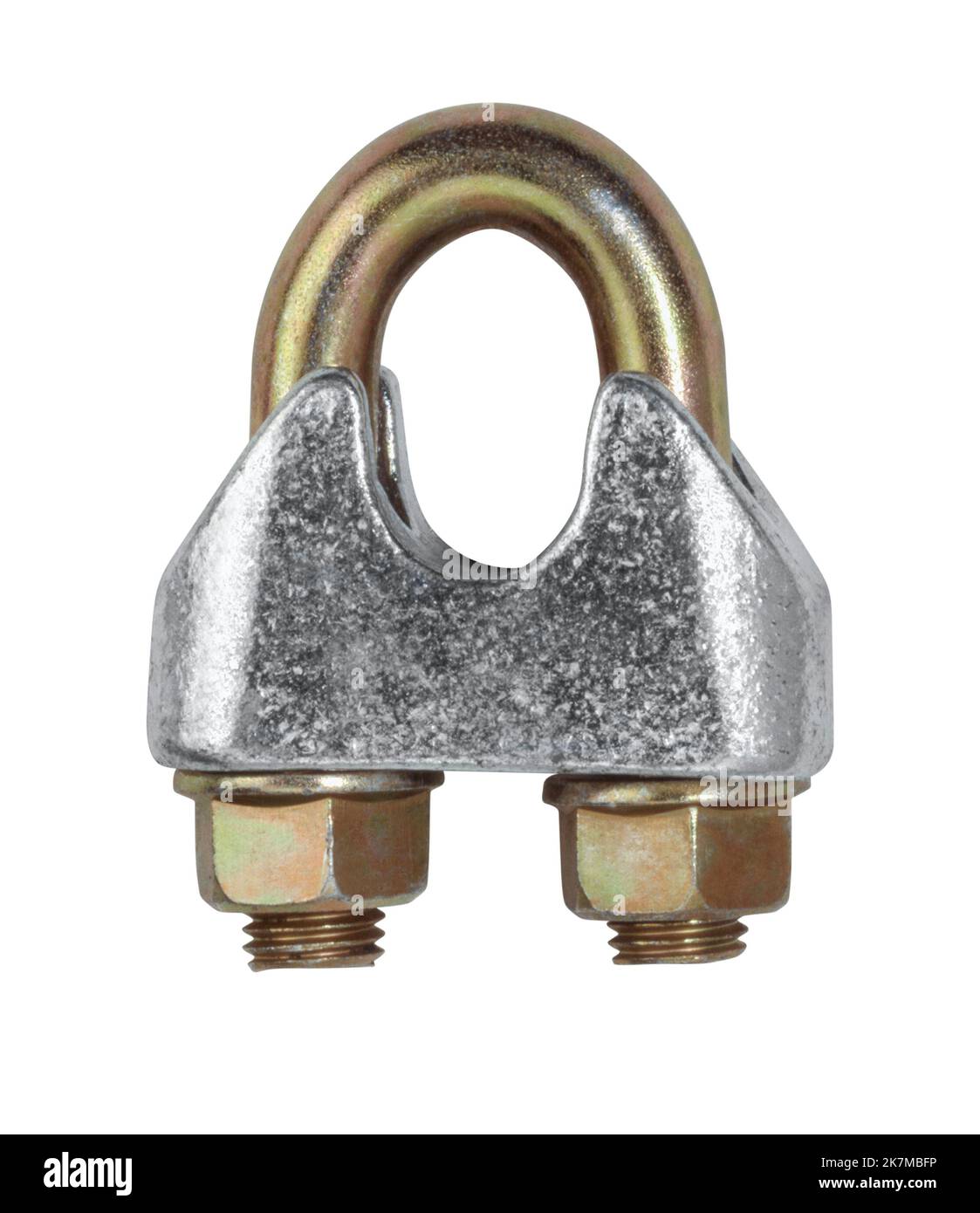 Metallic shackle isolated in white back Stock Photo - Alamy