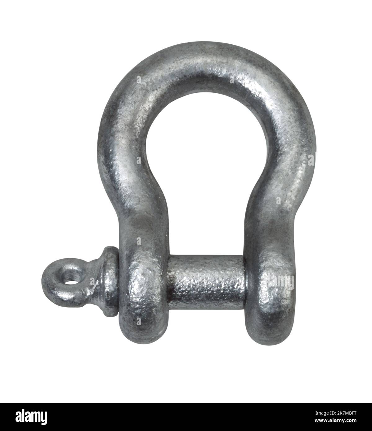 Metallic shackle isolated in white back Stock Photo - Alamy