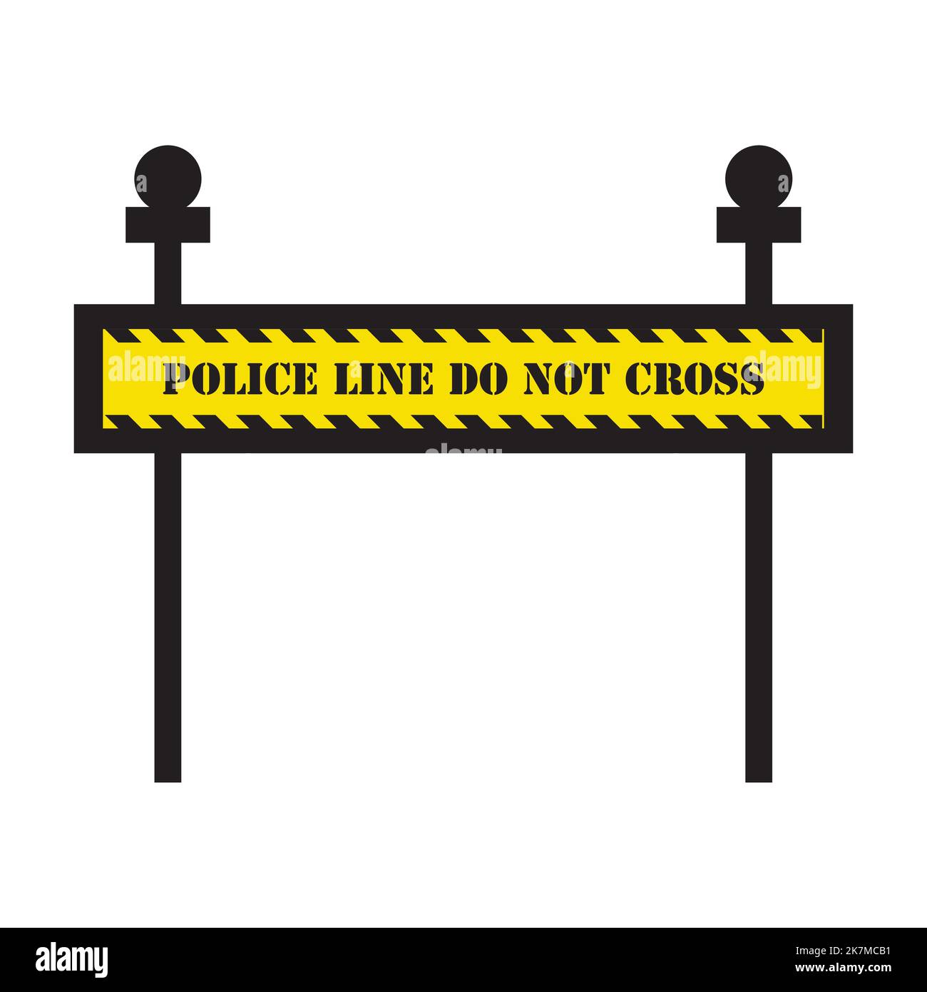 Police Line Vector Icon Design Illustration Stock Vector Image & Art ...