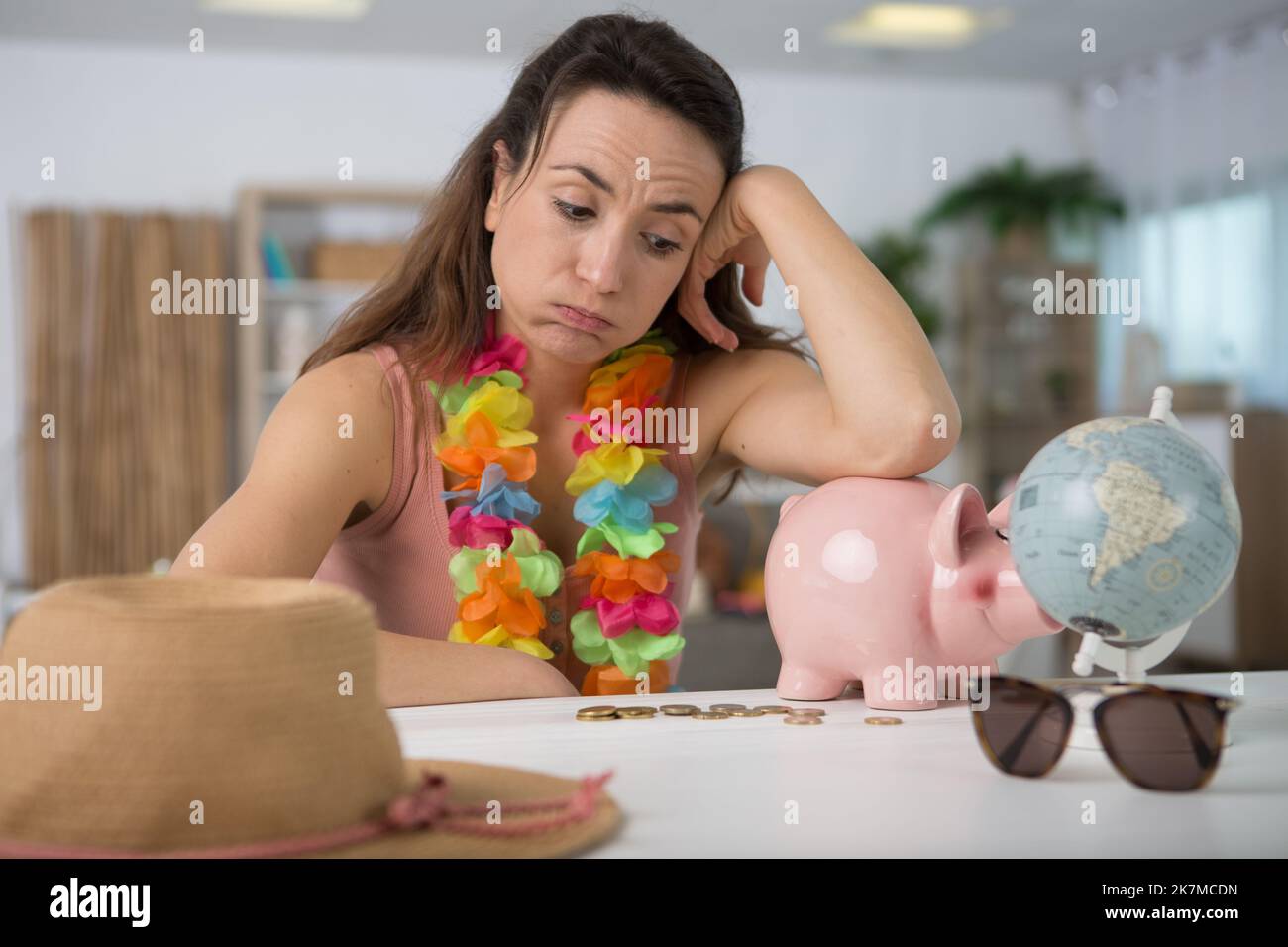 sad and upset young woman no holidays Stock Photo - Alamy