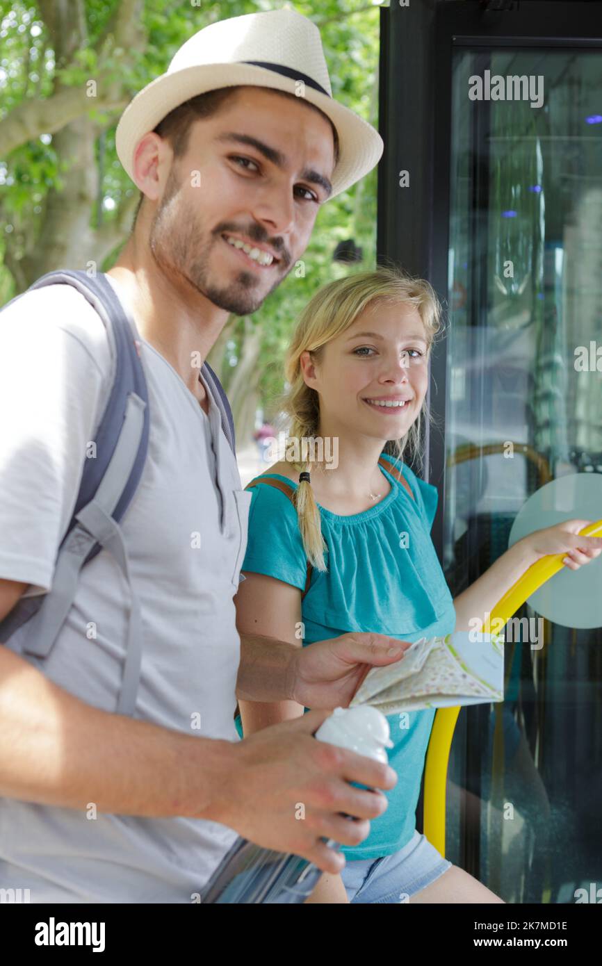 Entering local city bus hi-res stock photography and images - Alamy