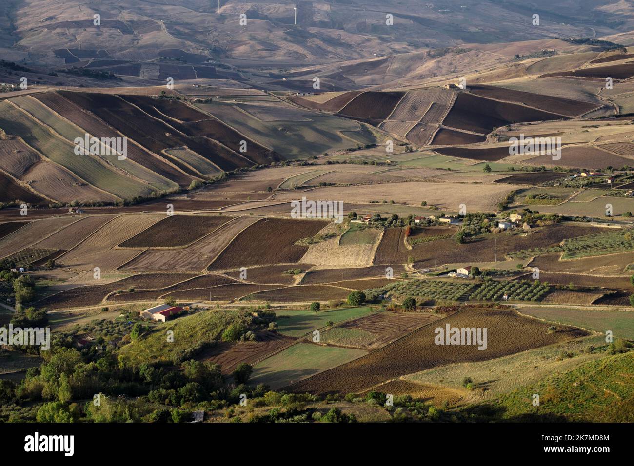 farming landscape of Western Sicily, Italy Stock Photo - Alamy