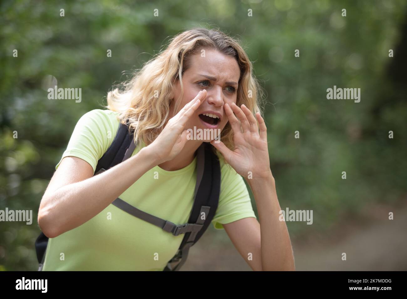 Yelling woman mature mouth open hi-res stock photography and images - Alamy