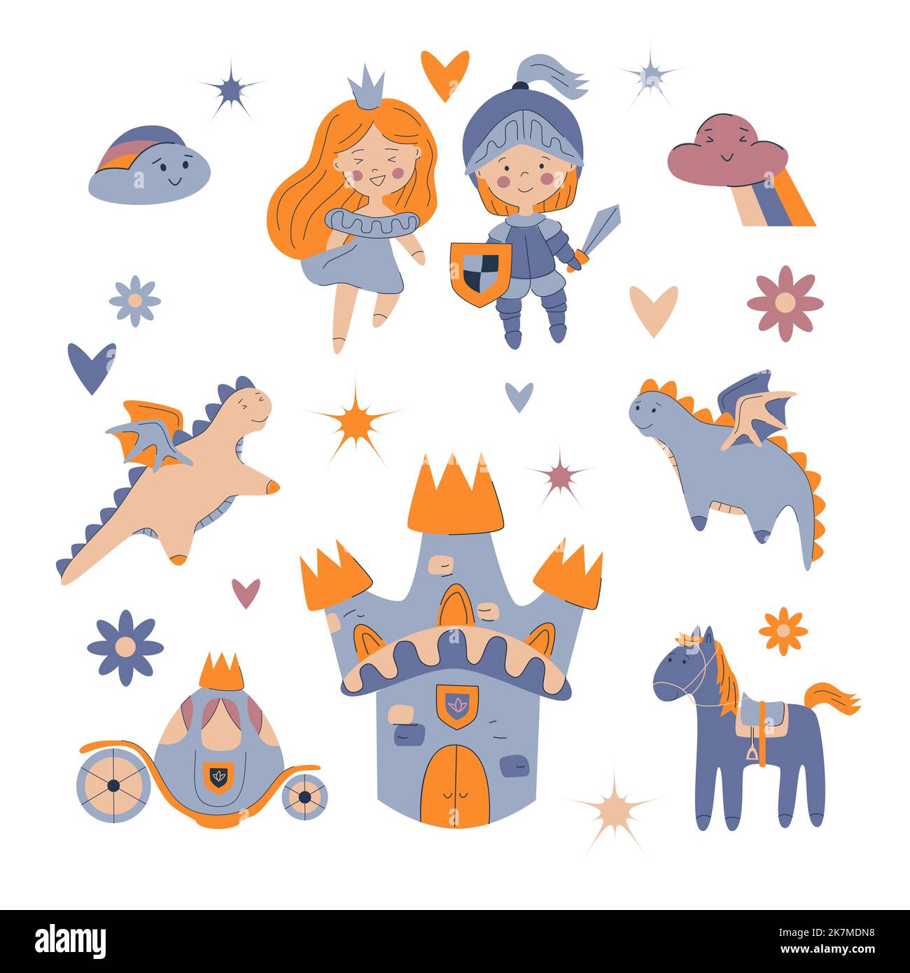 Stars in rainbow fairytale Stock Vector Images - Alamy