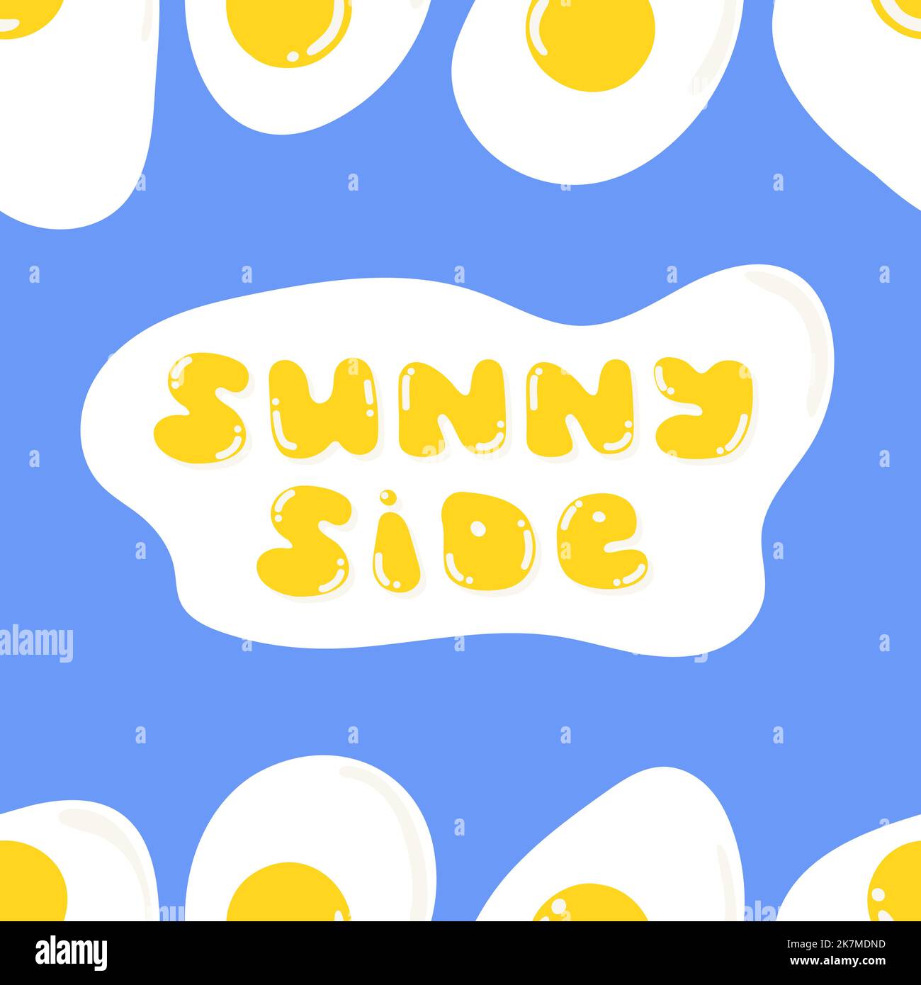 International egg day square card. Sunny side up fried eggs motifs ...