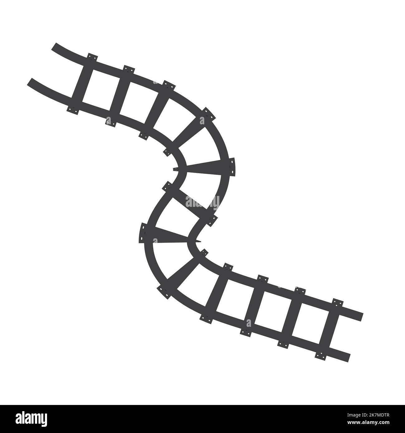 Straight railway track Stock Vector Images - Alamy