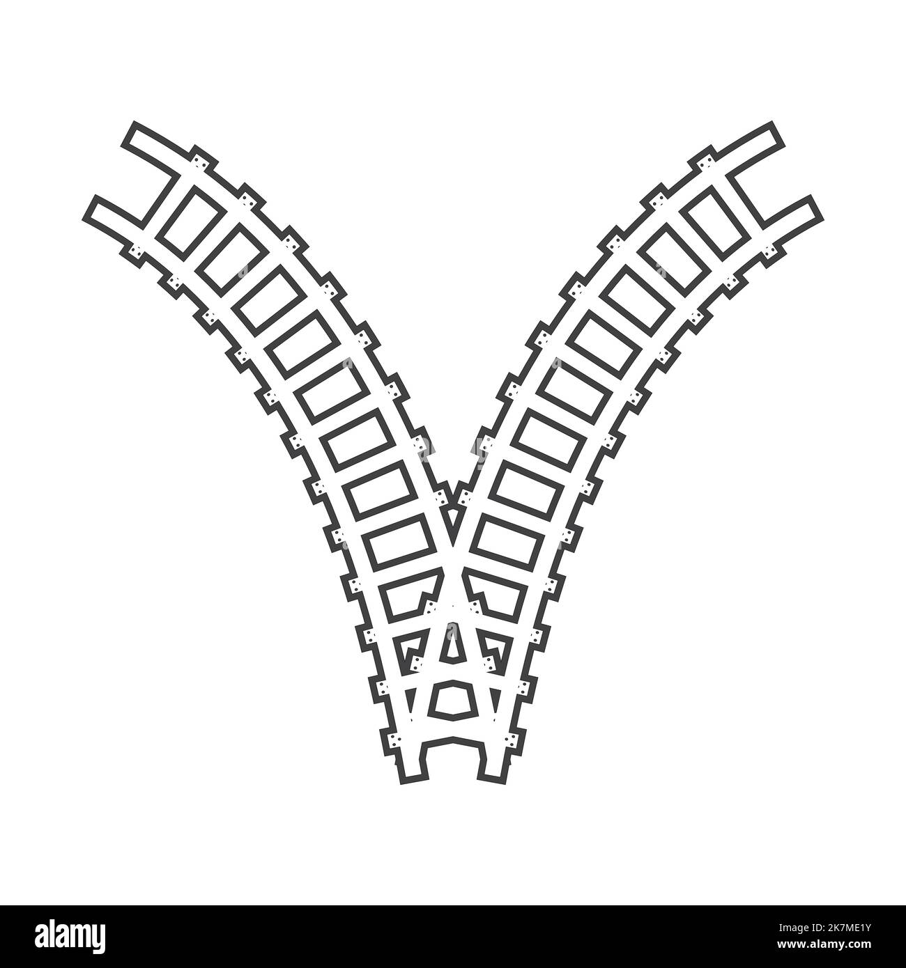 Straight railway Stock Vector Images - Alamy