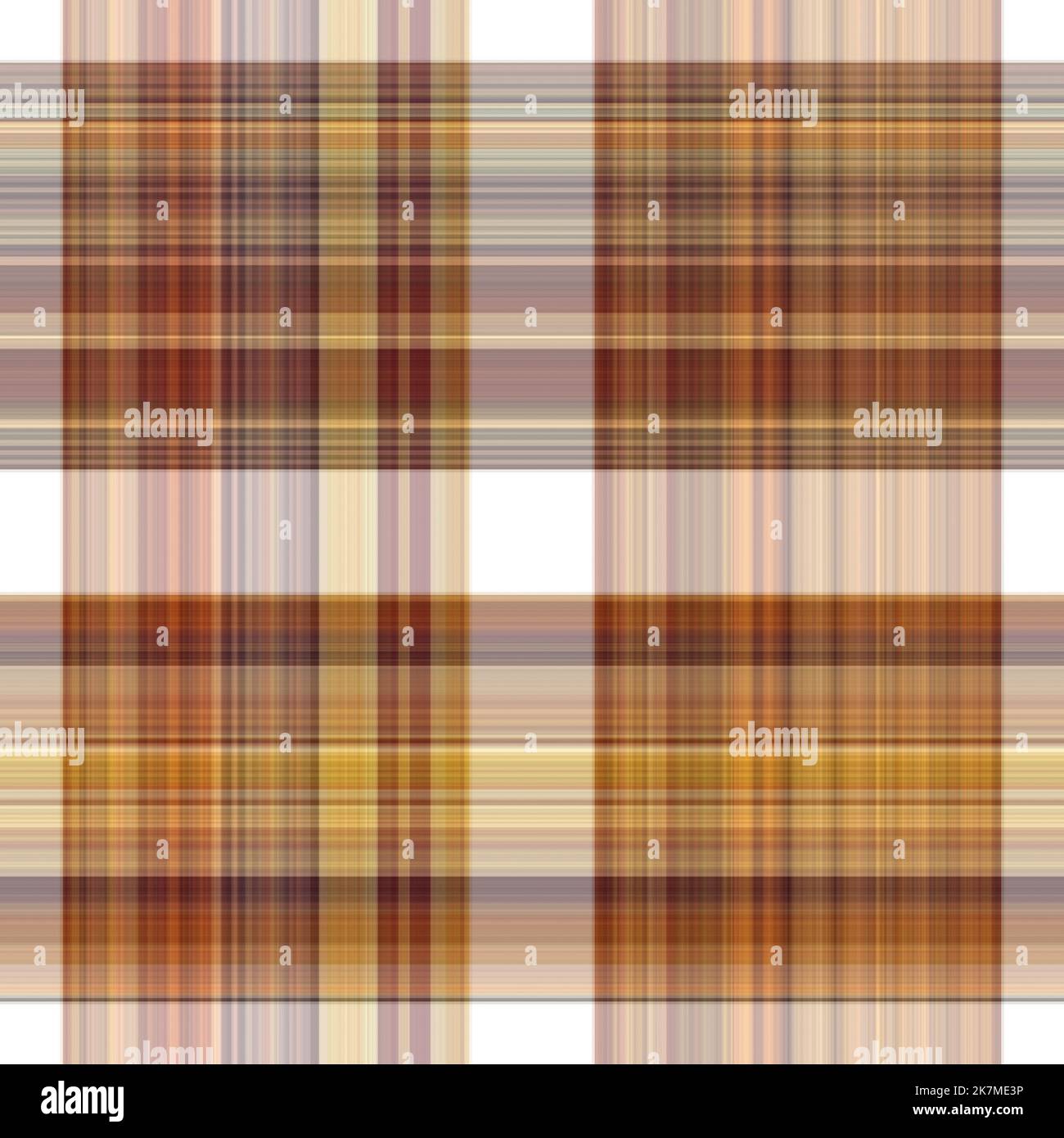 Woodland white tartan seamless pattern textile. Tonal autumnal forest ...