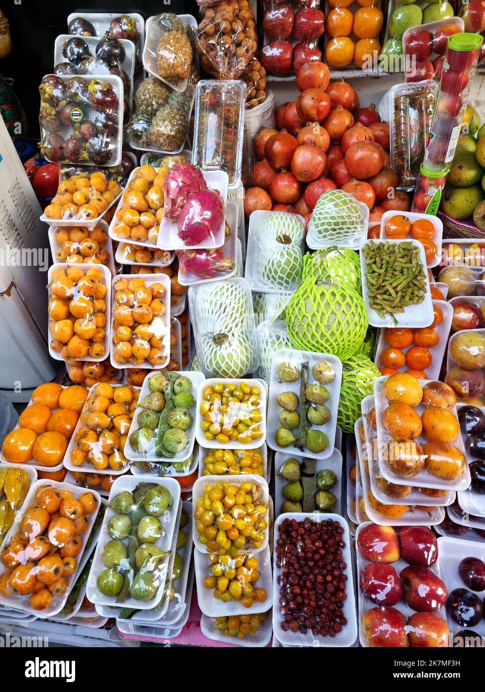 Native market in India. Local products such as fruits and vegetables ...