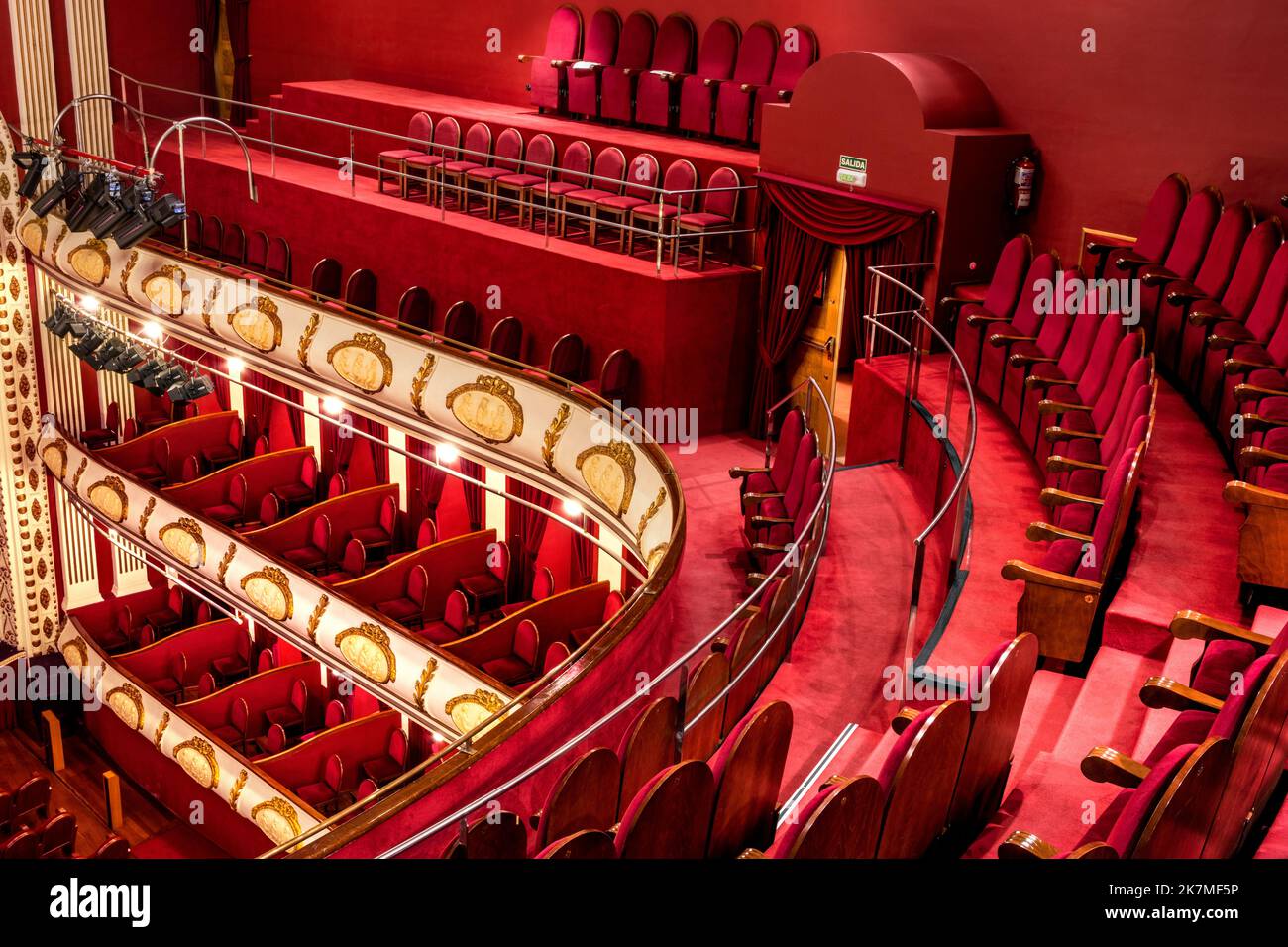 Theater show stage interior with red curtain hi-res stock photography ...