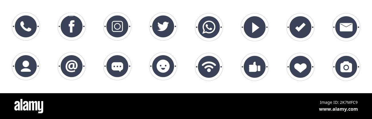 Famous logos or icons for social media platforms. Vector EPS designs ...