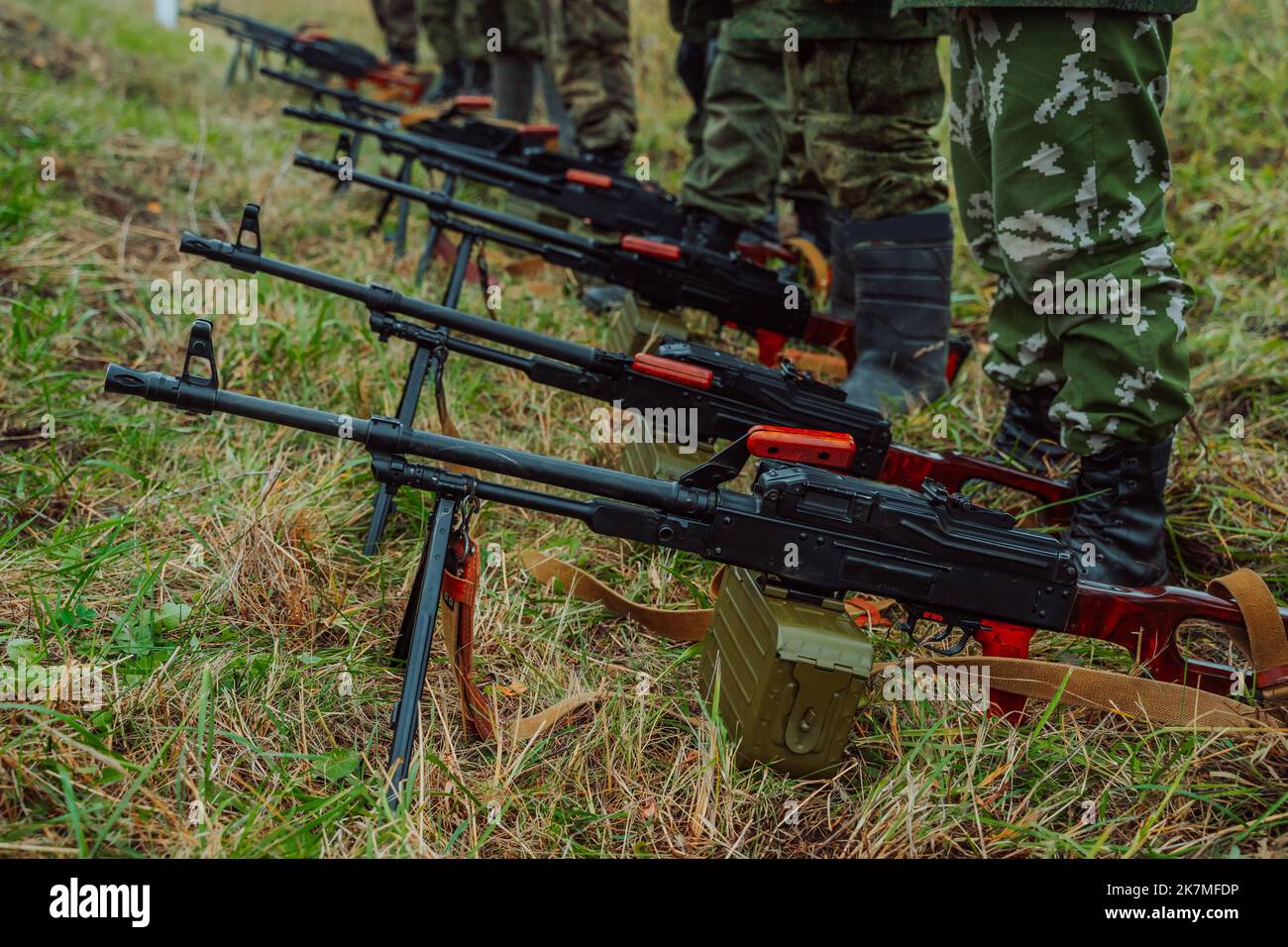 Machine gun automatic weapon, military equipment. Armed conflict, civil ...