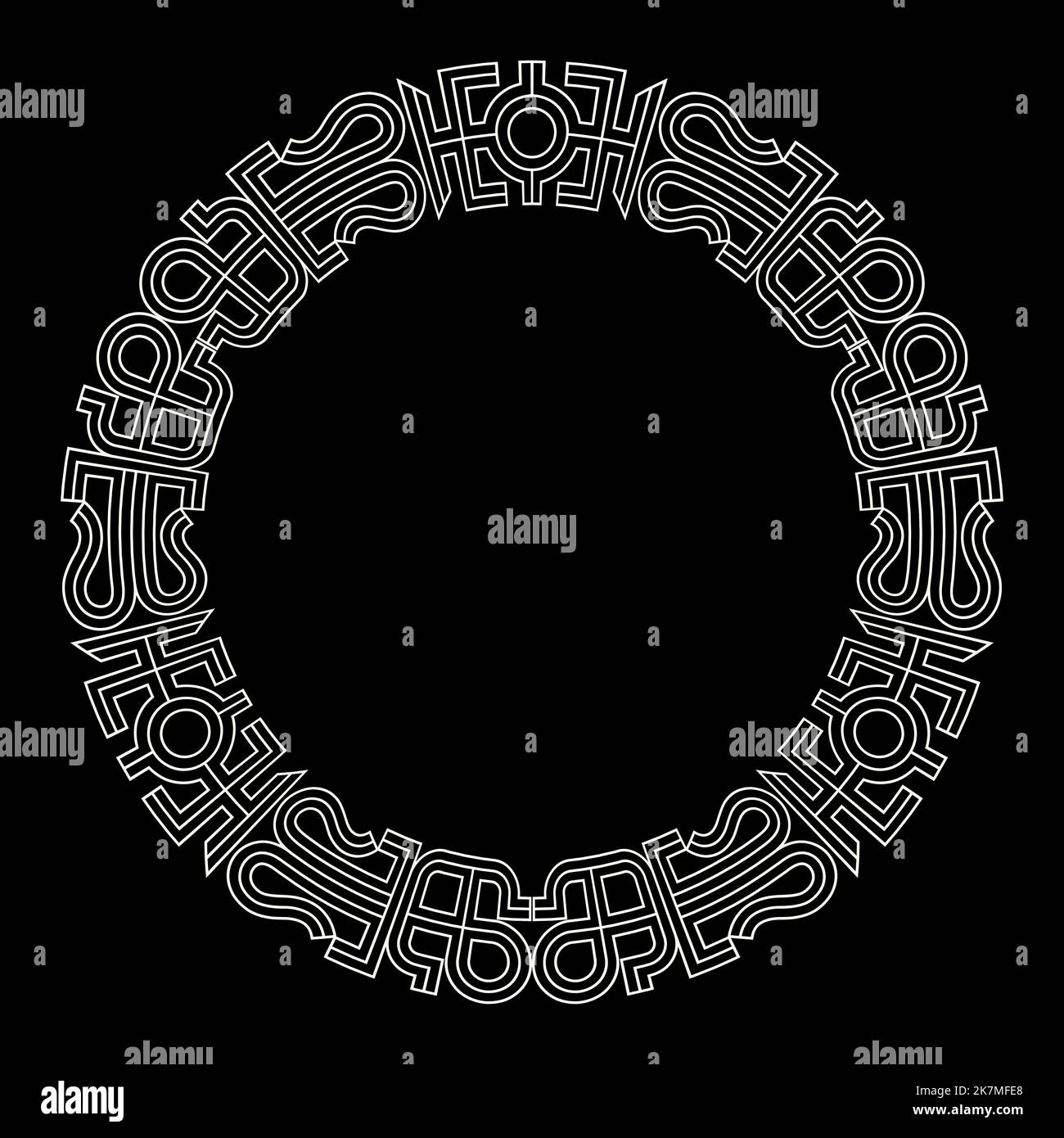 Celtic Scandinavian design. Round braided pattern in ancient Celtic ...
