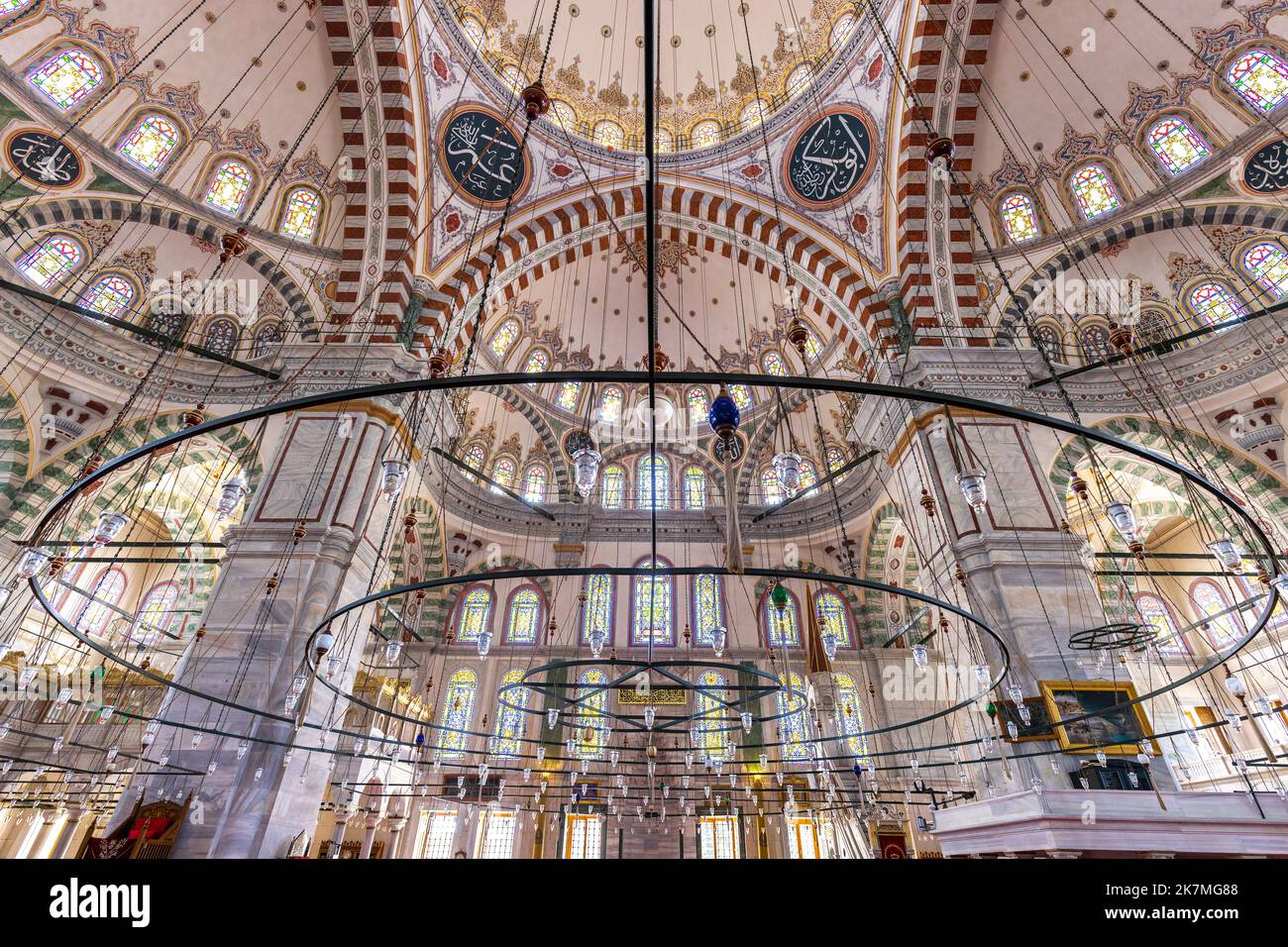 Fatih mosque in istanbul. internal view. Turkey Stock Photo - Alamy