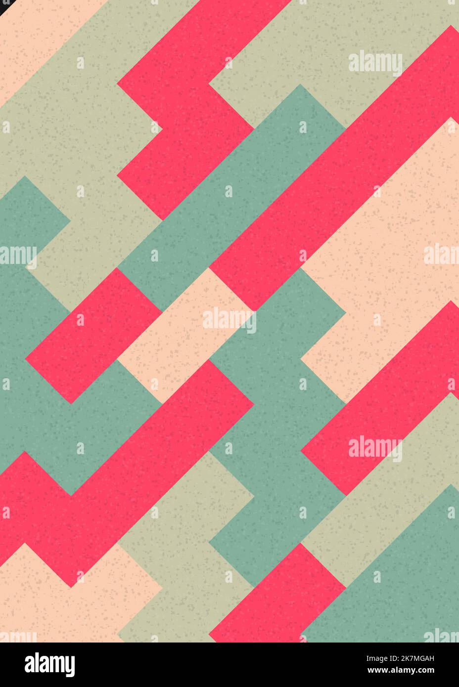 Abstract Geometrical generative computational art illustration Stock ...