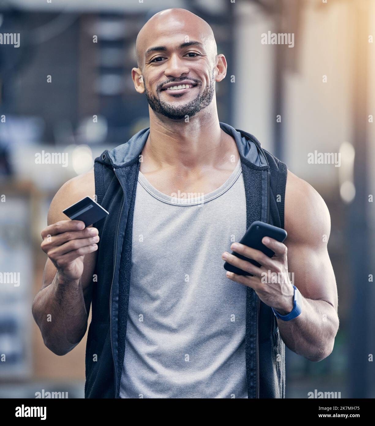 A gym membership is an important investment for your health. Portrait ...