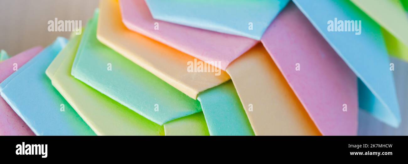 Colorful origami panoramic background, abstract parametric pattern made ...