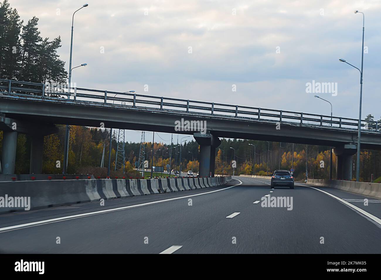 view on higway and road bridge above Stock Photo - Alamy