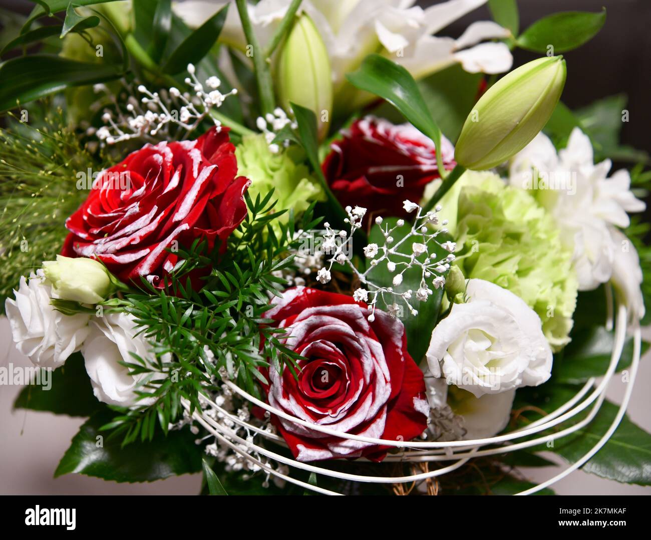 A bouguet of flower is on the table Stock Photo - Alamy