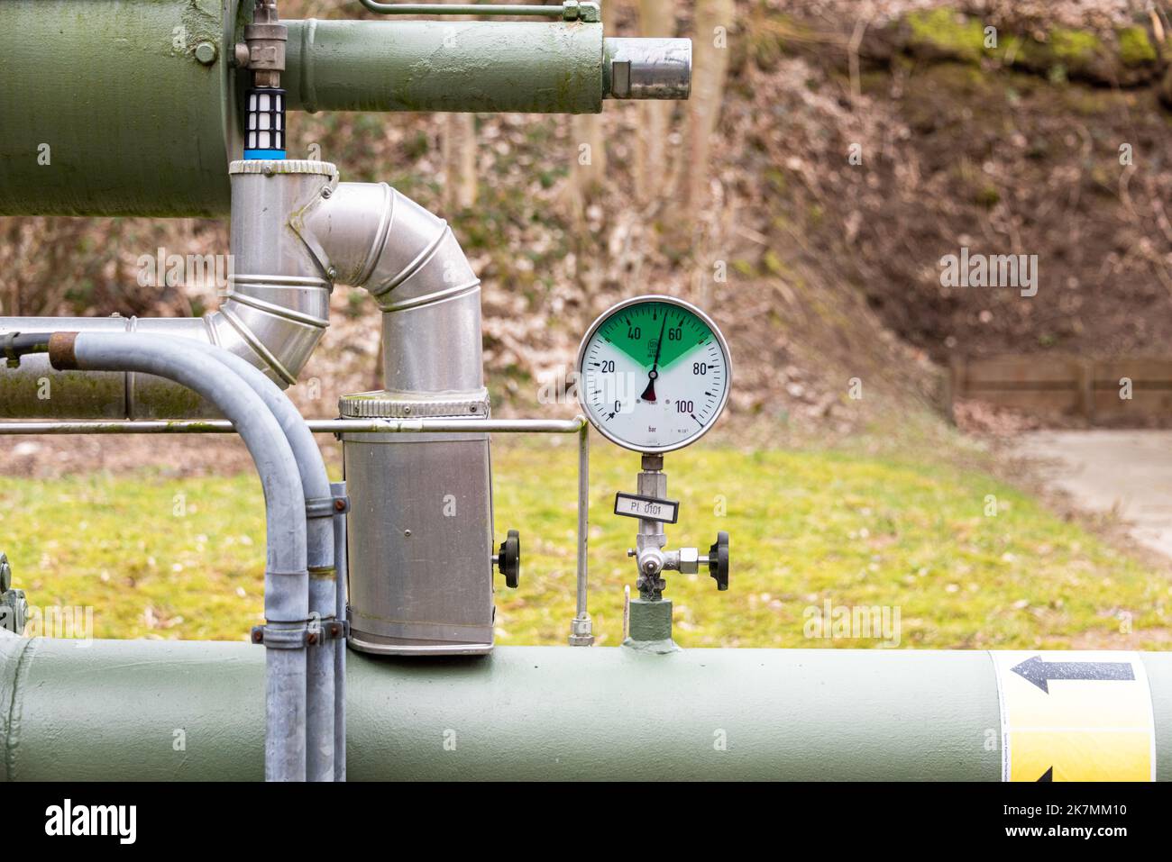 Gasspeicheranlage zur Gasversorgung der Bevölkerung in der Nähe von ...