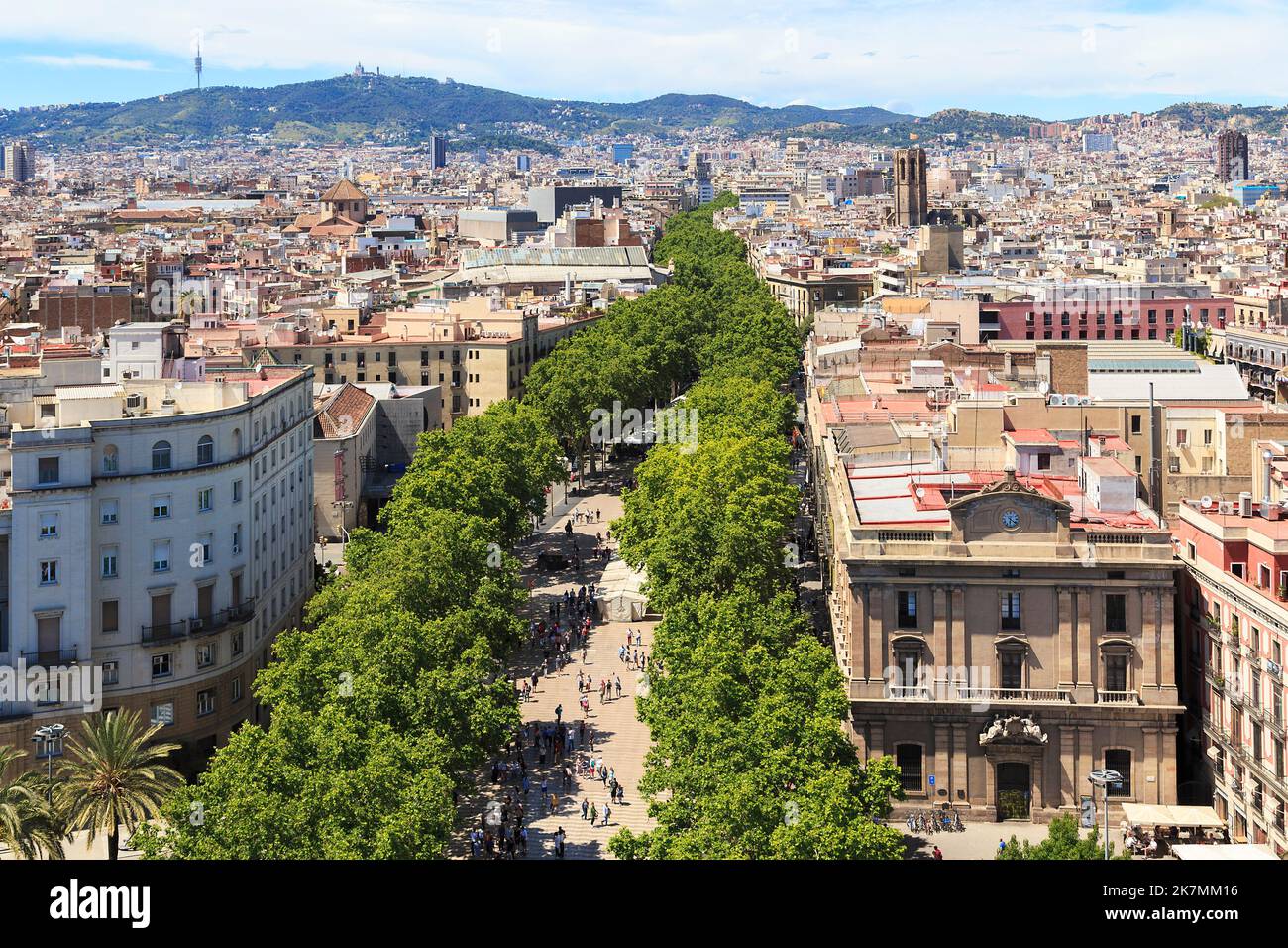 BARCELONA, SPAIN - MAY 13, 2017: This is an aerial view of the famous ...