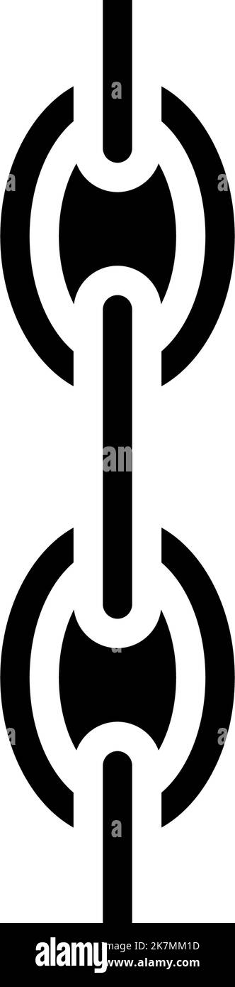 trace chain glyph icon vector illustration Stock Vector Image & Art - Alamy