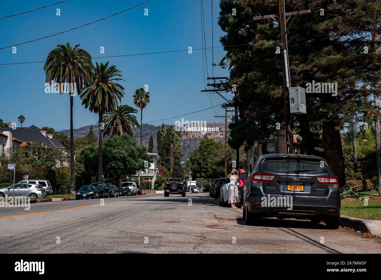 Famous landmark Hollywood Sign in Los Angeles, California Stock Photo ...
