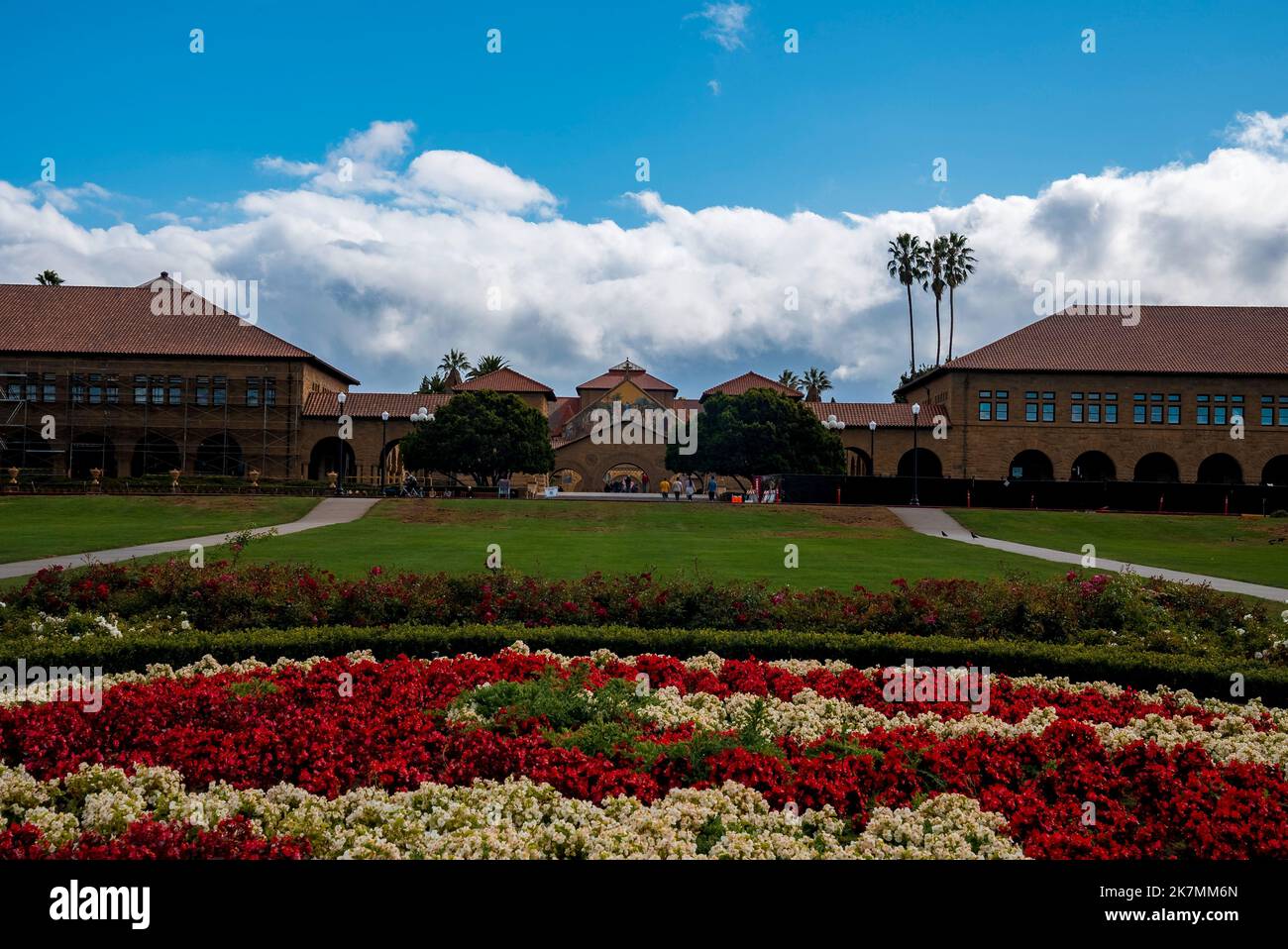 Student view of the Stanford University center entrance view Stock ...