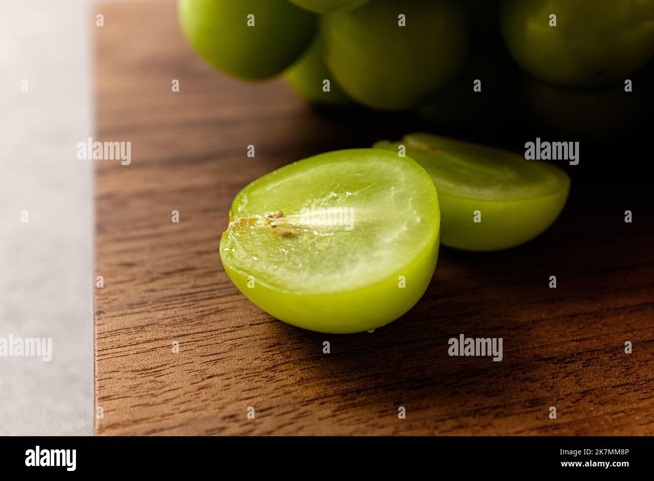 a variety of green grapes. round sweet fruit. Japanese fooaA variety of ...