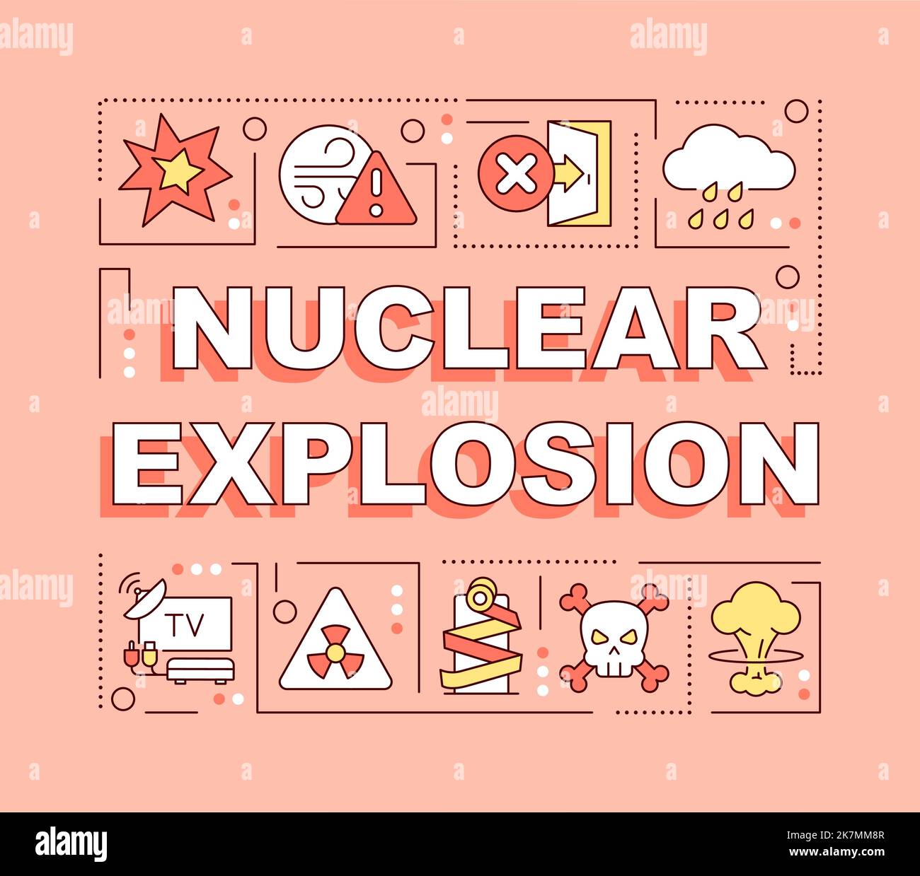 Nuclear explosion word concepts pink banner Stock Vector Image & Art ...