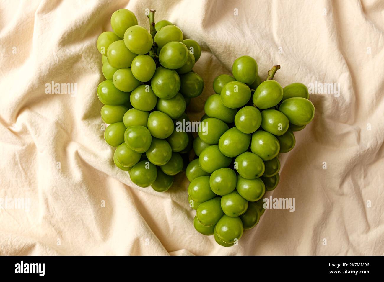 a variety of green grapes. round sweet fruit. Japanese fooaA variety of ...