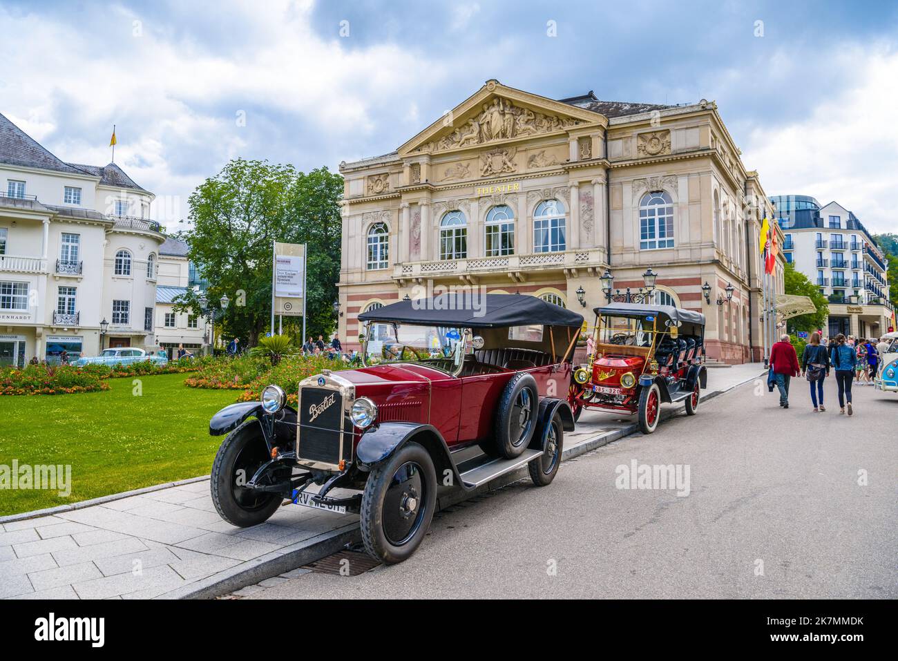 BADEN BADEN, GERMANY - JULY 2019: dark red maroon black CITROEN TYPE C ...