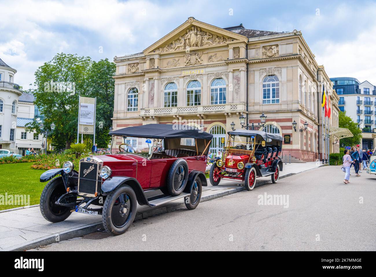BADEN BADEN, GERMANY - JULY 2019: dark red maroon black CITROEN TYPE C ...