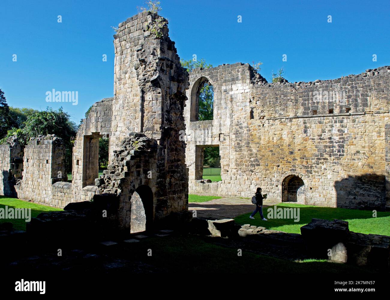 Kirkstall Abbey, a Cistercian monastery in Leeds, West Yorkshire ...