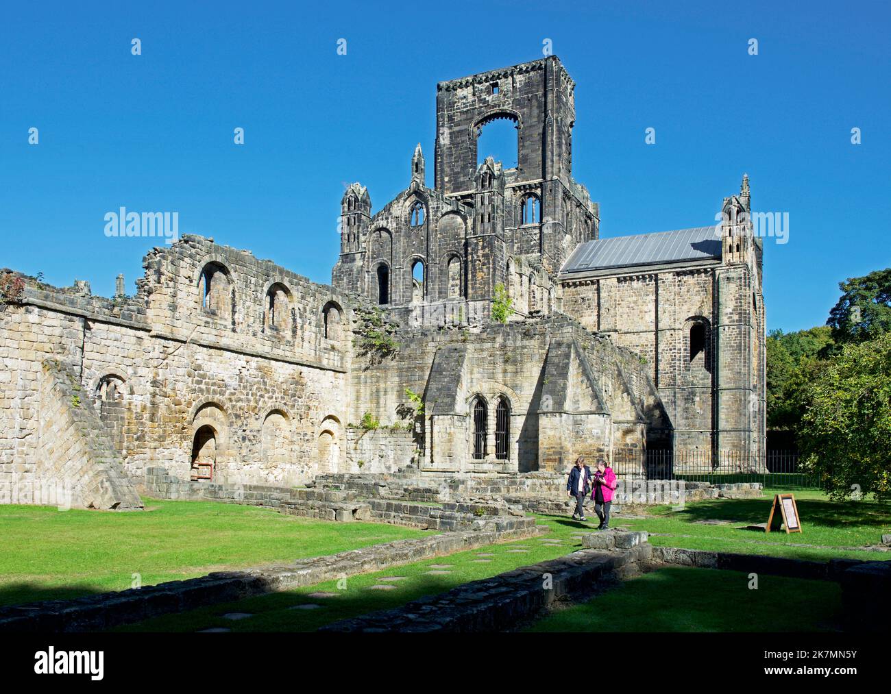 Kirkstall Abbey, a Cistercian monastery in Leeds, West Yorkshire ...
