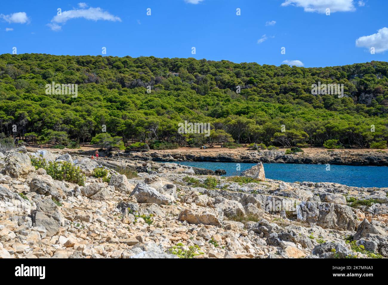 The rugged landscape of Regional Natural Park of Porto Selvaggio with ...