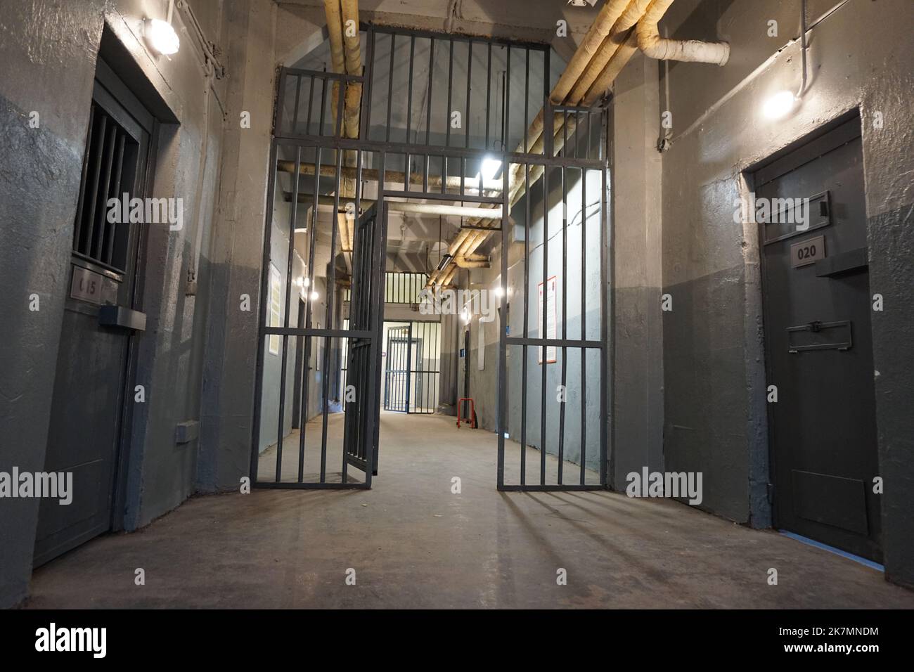 bars and empty prison corridors Stock Photo - Alamy