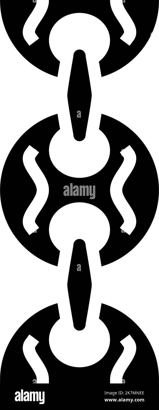 puffed mariner chain glyph icon vector illustration Stock Vector Image ...