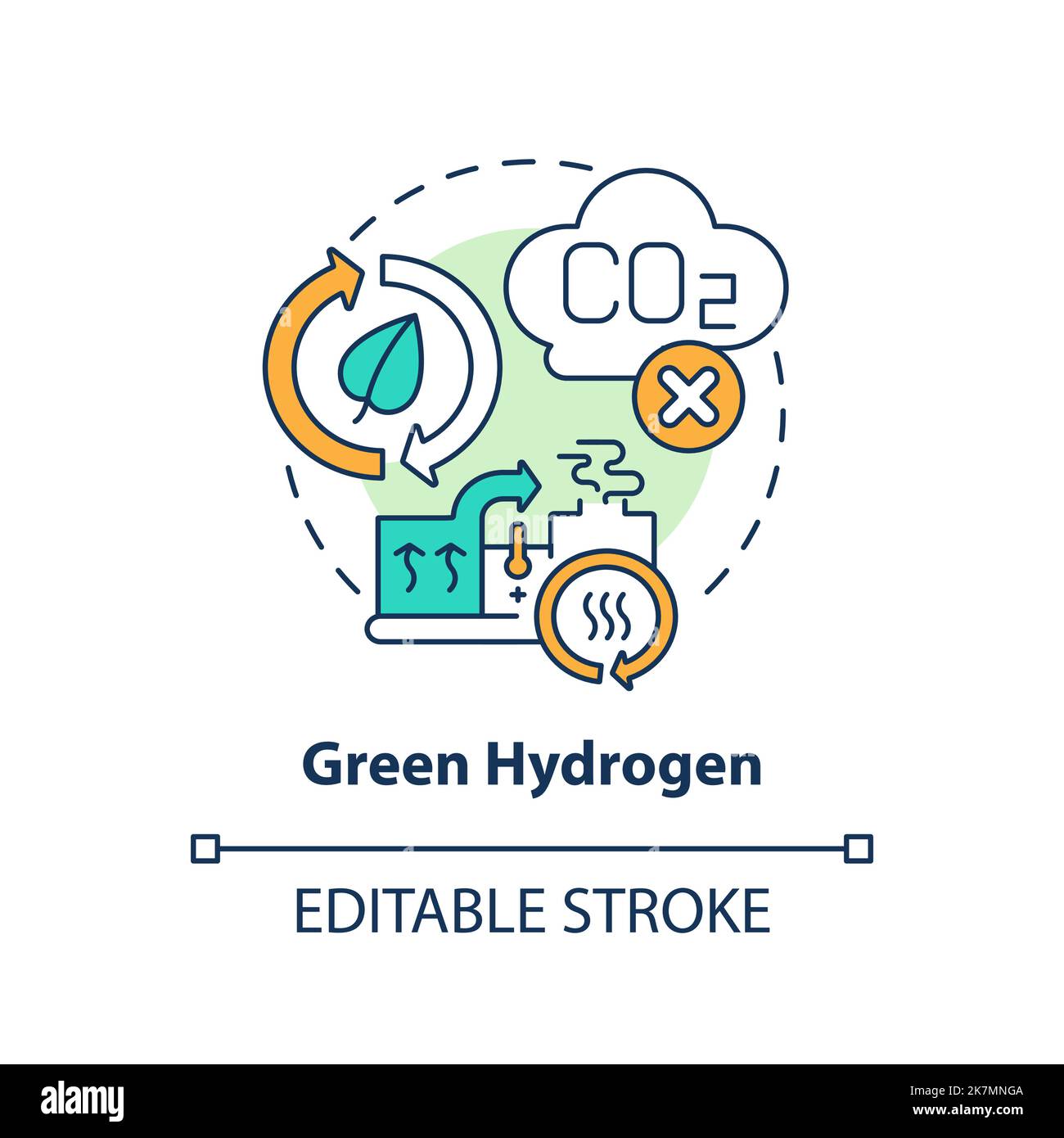 Green hydrogen concept icon Stock Vector Image & Art - Alamy